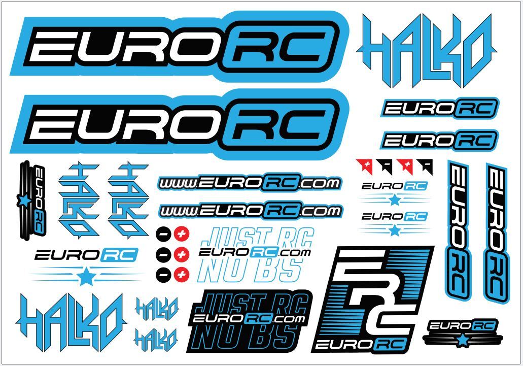 EuroRC Sticker Sheet - 15x10cm - New Design | EuroRC.com