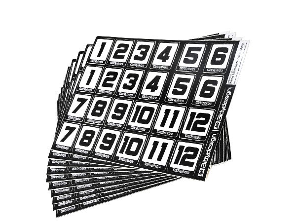 BittyDesign Race Numbers sheet (Include 5 sheet) | EuroRC.com